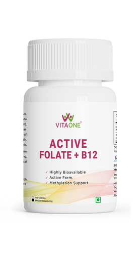 Active Folate Supplement with B12 - Vegan - 60 Chewable Tabs
