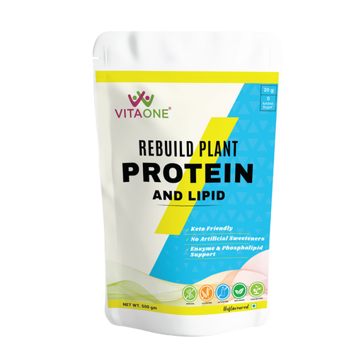 Vitaone Rebuild Plant Protein and Lipid I Unflavoured I 500gm