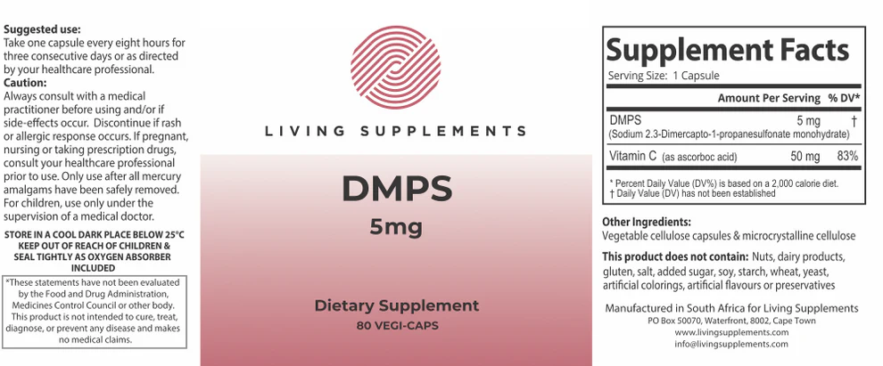 DMPS Chelation: 5mg 80 Veg Capsules
