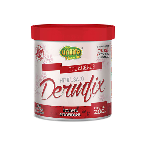 Colágeno Hidrolisado Dermfix em pó - Sabor Natural 200 g | Unilife ...