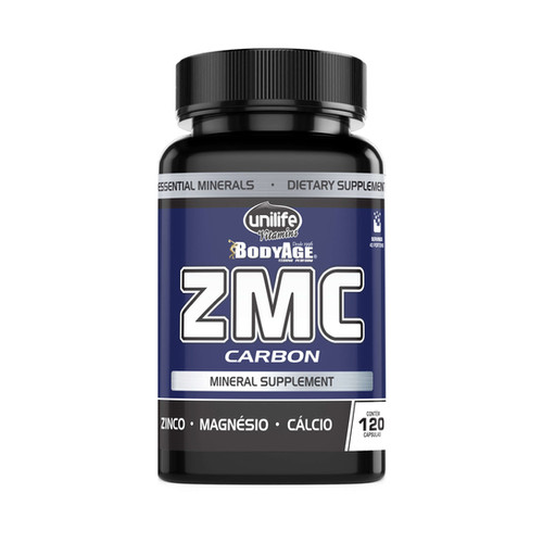 ZMC Carbon - Zinco, Magnésio e Cálcio em cápsulas 950 mg | Unilife ...