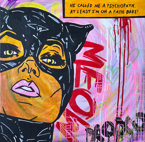 "MEOW" 20 x 20 | Paint By Kourtney