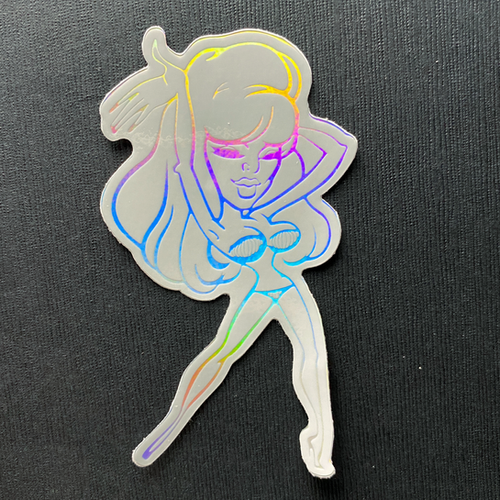 Brigitte Saint John Holographic Sticker | Missupsetterdesigns