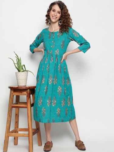 Blue Anarkali Kurti | Mayurika Boutique