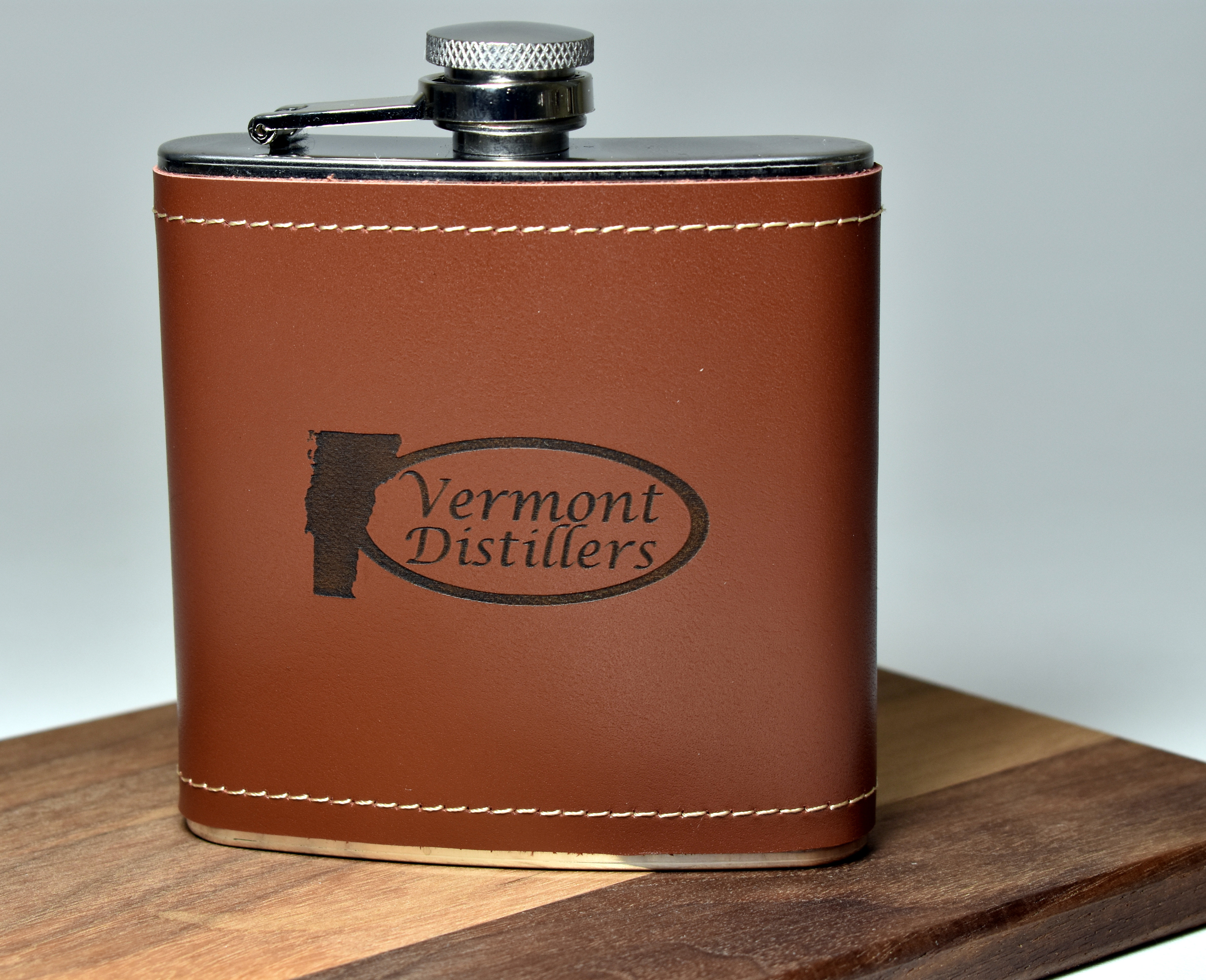6oz Leather Wrapped Flask | distillers