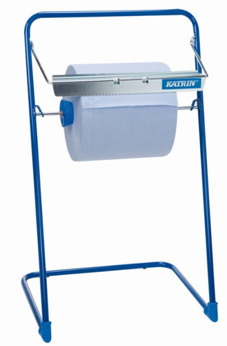 Blue Steel Wiping Roll Floor Stand