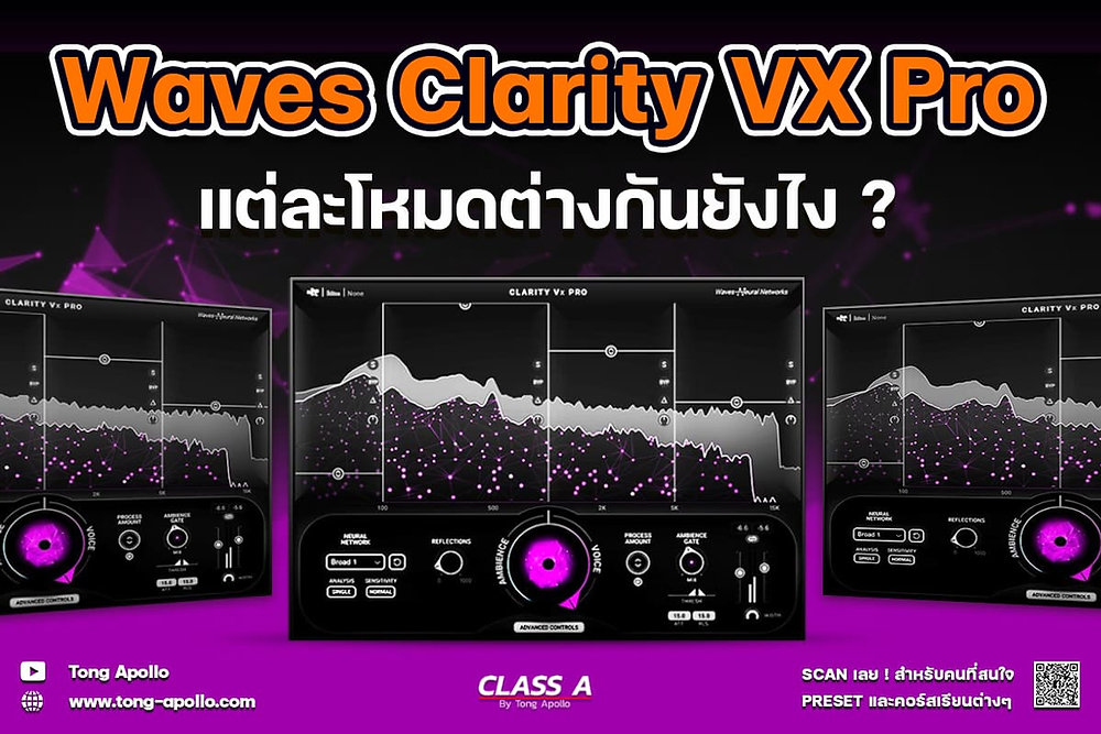 แนะนำโหมด Waves Clarity VX Pro แต่ละโหมดต่างกันยังไง