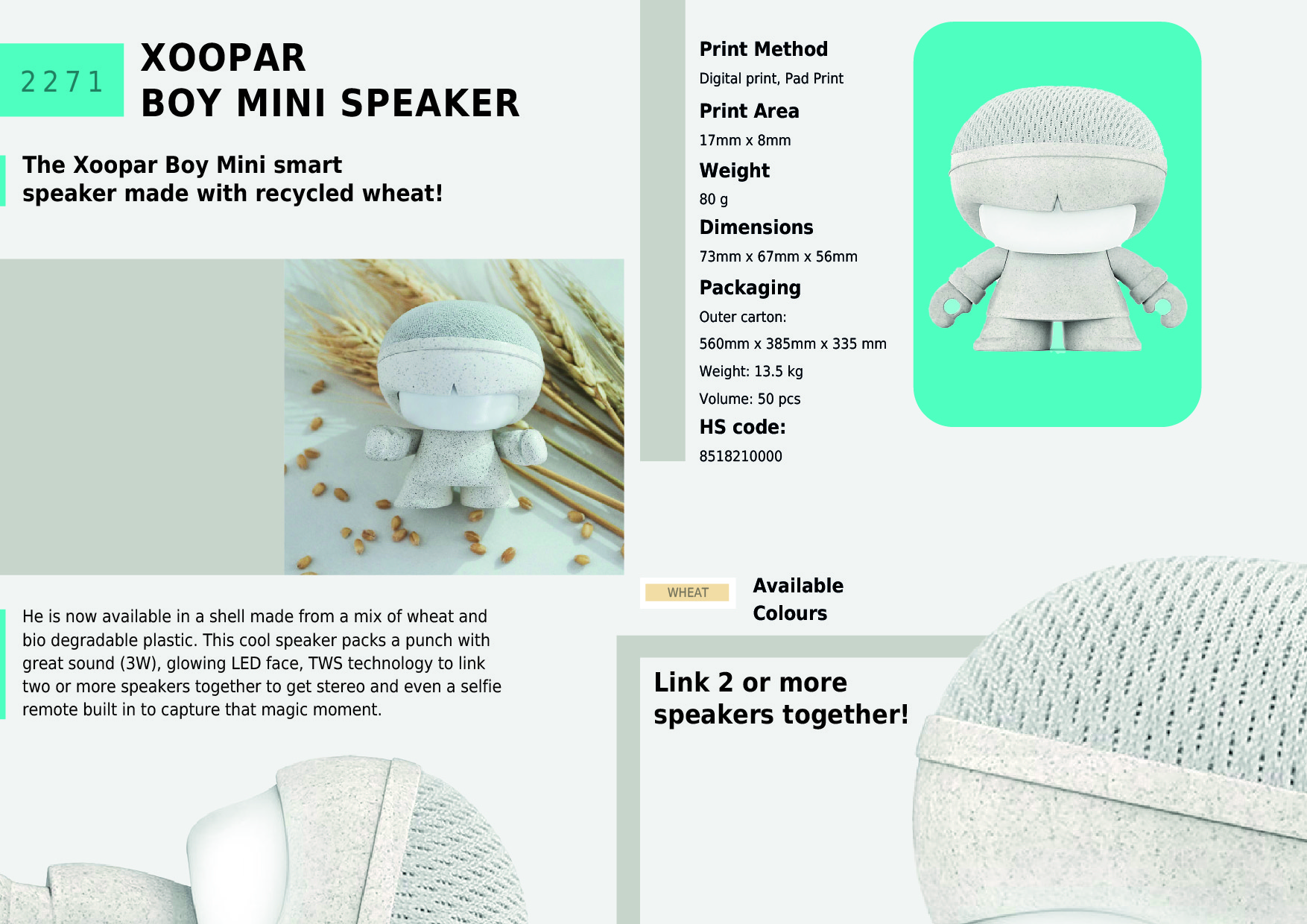 2271 | XOOPAR BOY XOOPAR BOY SPEAKER MINI | DTI
