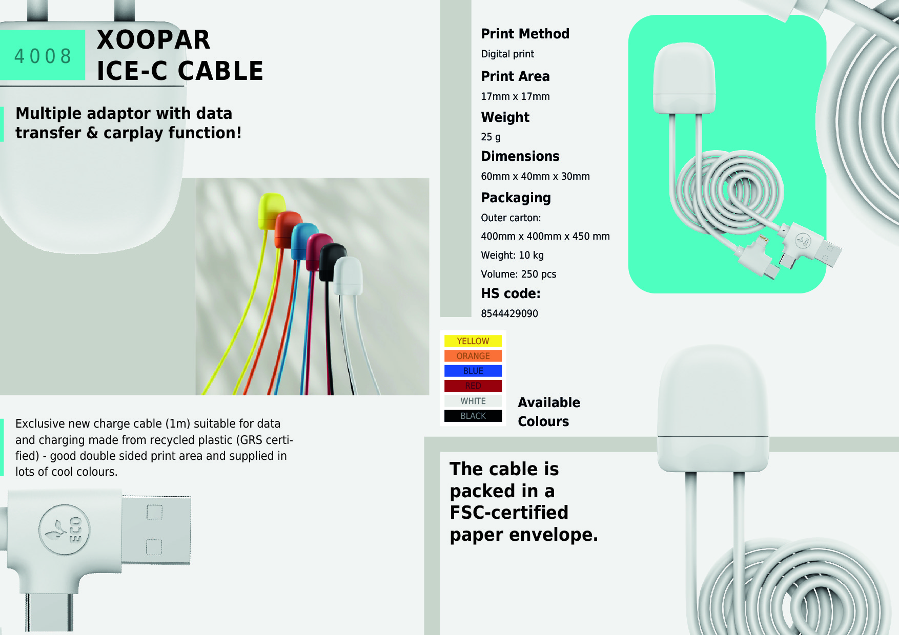 4008 | XOOPAR ICE-C CHARGING CABLE | DTI