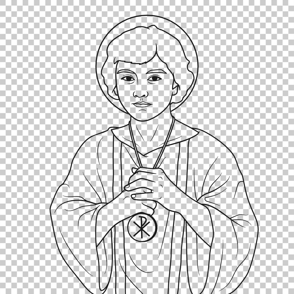 st tarcisius coloring page