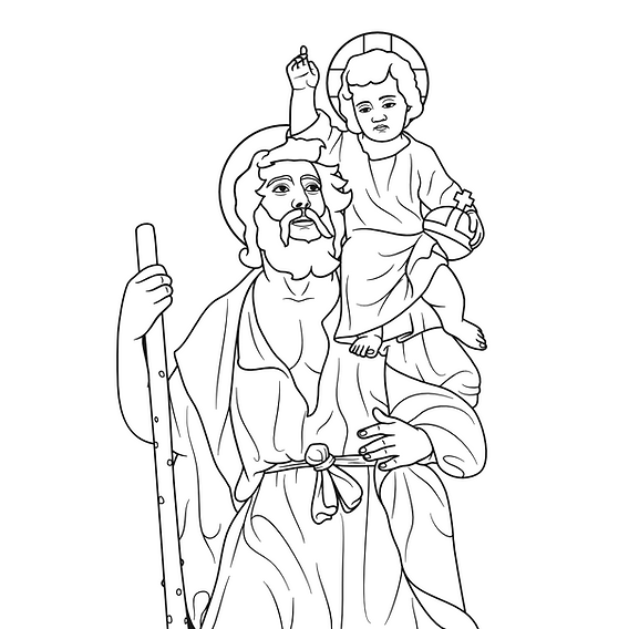 st christopher coloring page