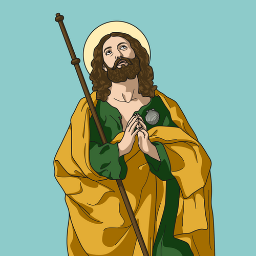 São Tiago Maior Apóstolo Ilustração Vetorial Colorida | Loja de Vetores