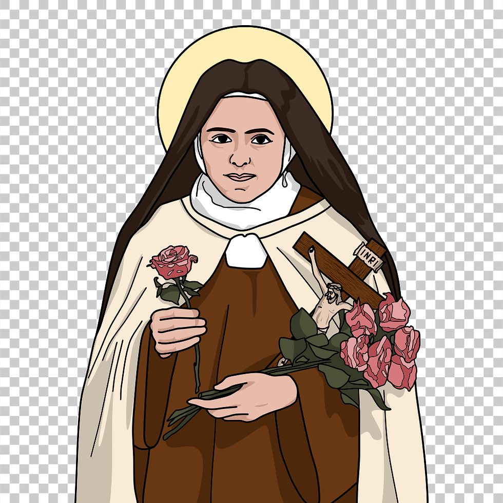 Santa Teresinha do Menino Jesus | Download Grátis Ilustração Colorida ...