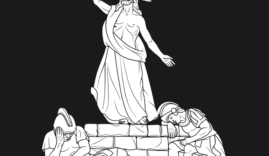 Resurrection of Jesus Christ with Roman Soldiers at Easter | Free ...