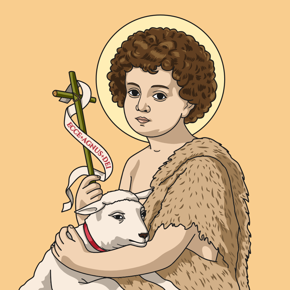 Saint John the Baptist Child | Download Colored Vector in EPS