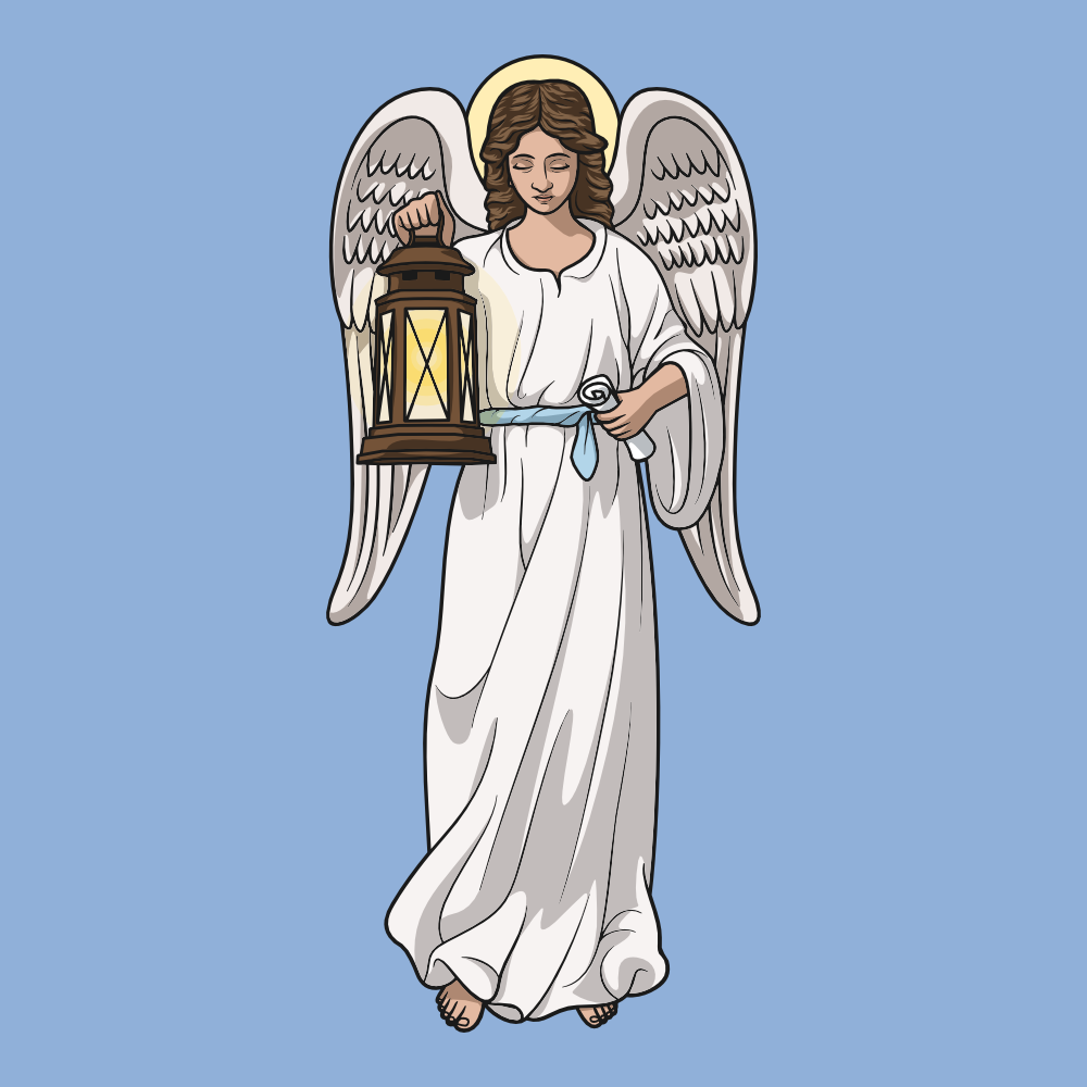 Santo Anjo da Guarda | Download Vetor Colorido em EPS