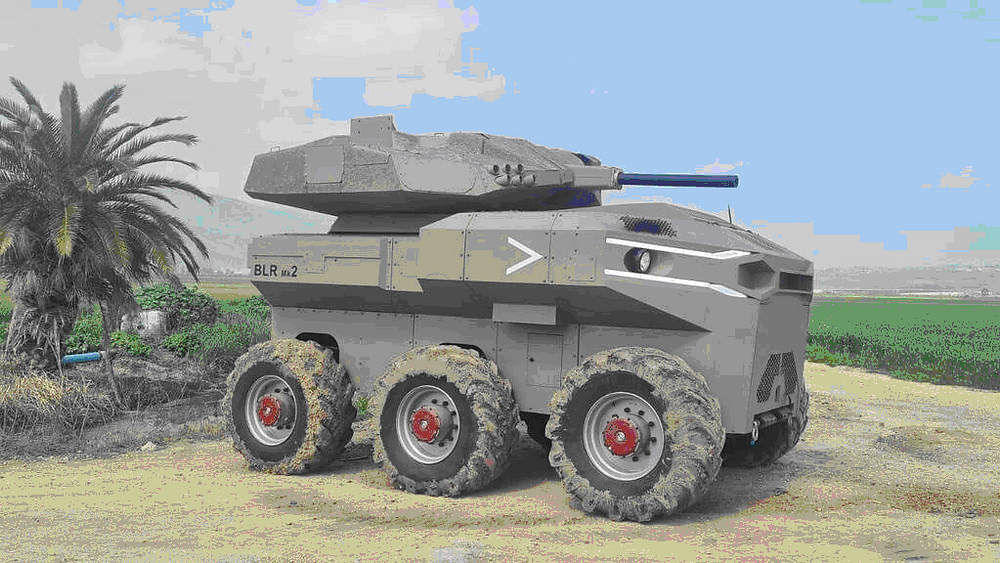 Mysterious armed robot tank spotted in Israel.
