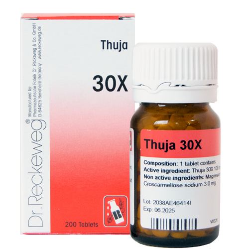 Dr. Reckeweg Thuja 30X Single homeopathic remedy, 200 Tablets ...