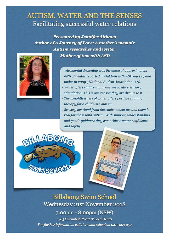 Autism, Water and the Senses: Facilitating successful water relations.