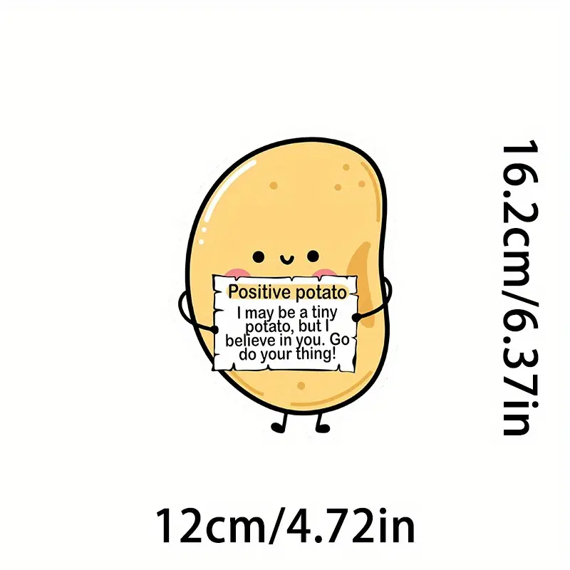 Positive Potato vinyl sticker | Orange Elephants CM