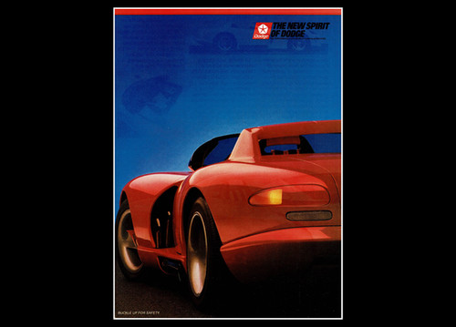 1990 Dodge Viper Original Magazine Ad | FlashbacksUSA
