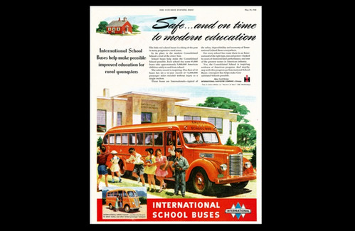 1948 International School Busses Original Magazine Ad | FlashbacksUSA