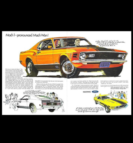 1970 Ford Mustang Mach 1 Original Magazine Ad | FlashbacksUSA