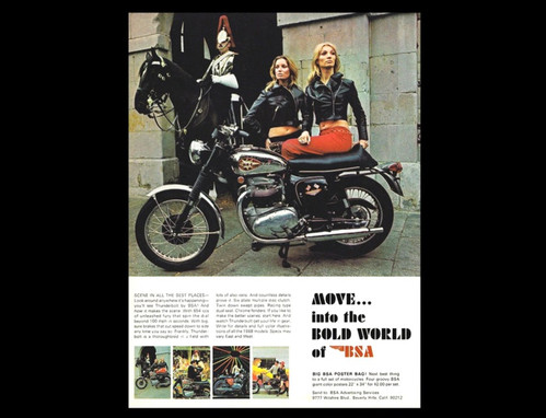 1968 BSA Thunderbolt Original Magazine Ad | FlashbacksUSA