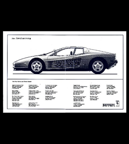 1987 Ferrari Testarossa Original Magazine Ad | FlashbacksUSA