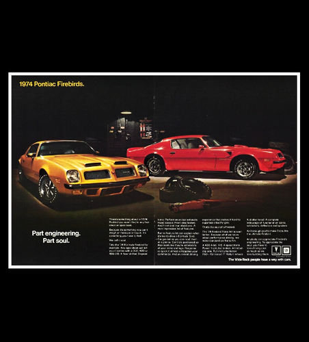 1974 Pontiac Firebird Trans Am & Formula Original Magazine Ad ...