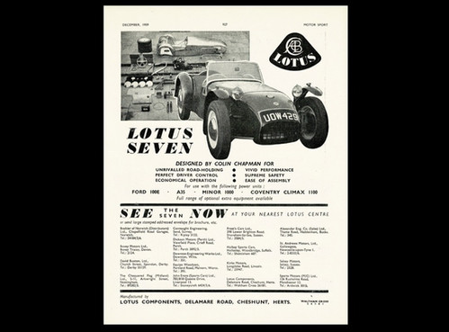 1959 Lotus Seven Original Magazine Ad | FlashbacksUSA
