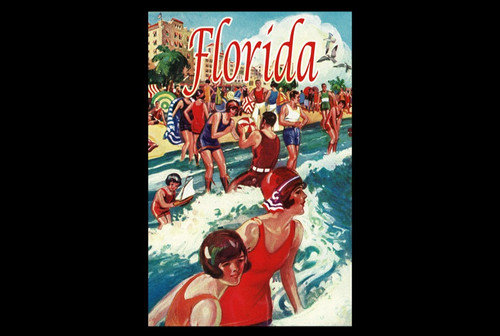 1920's Florida Vintage Travel and Tourism Poster Print | FlashbacksUSA
