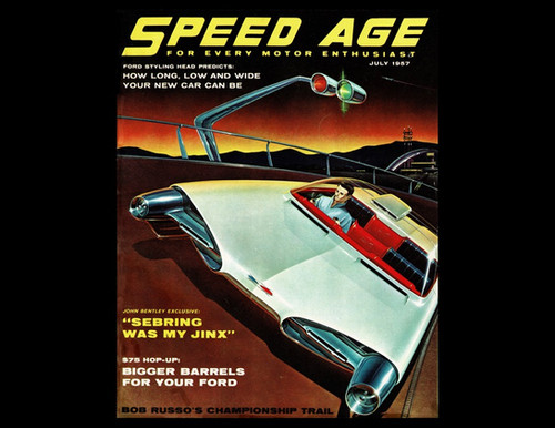 1957 Speed Age Magazine Cover Poster Print | FlashbacksUSA