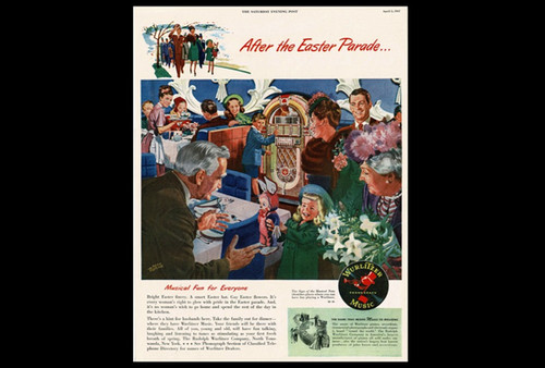 1947 Wurlitzer Jukebox Original Magazine Ad | FlashbacksUSA