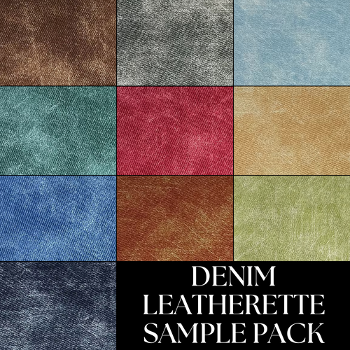 Denim Laser Safe Leatherette | Black Paws Laser