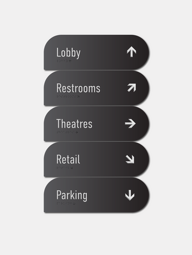 Directional Speech Bubble Sign – Tactile & Braille | Made by Boto ...