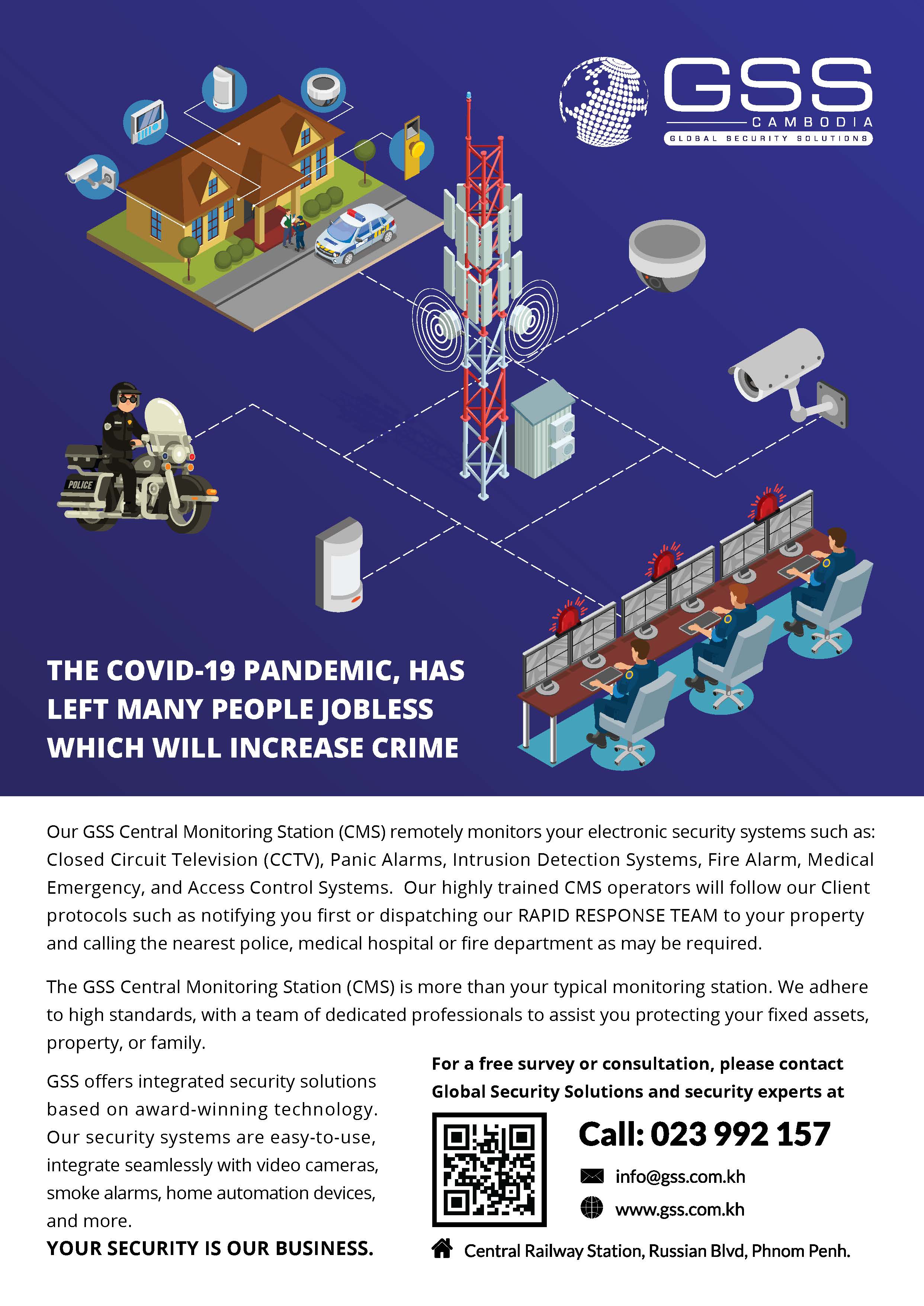 GSS Cambodia Security Guards CCTV Alarms Body Guards