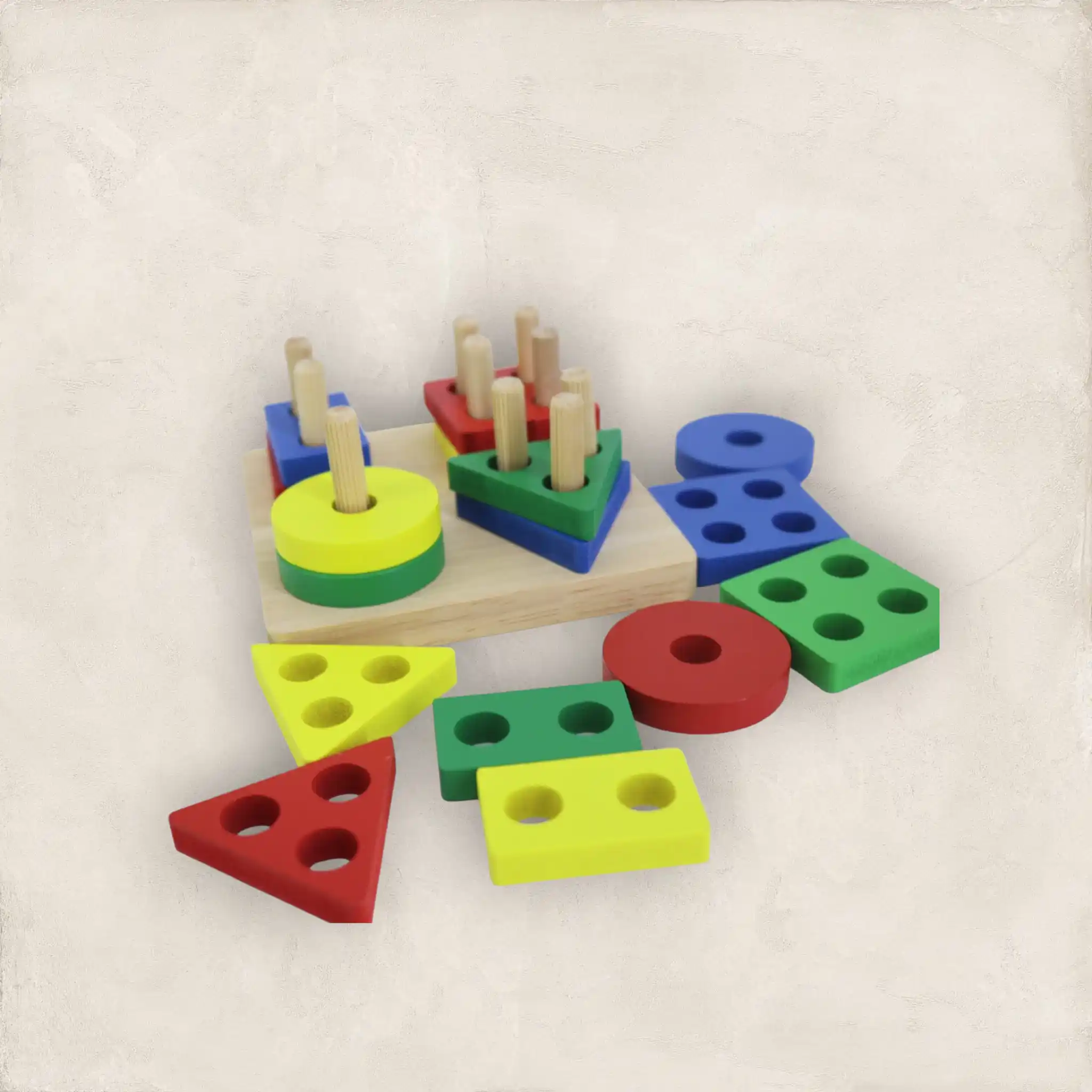 Four Column Shape Sorting and Stacking Toy | Junior Turtle