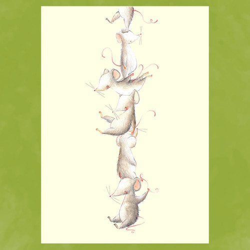 'Mouse Stack' A4 Art Print | Genevieve Aspinall