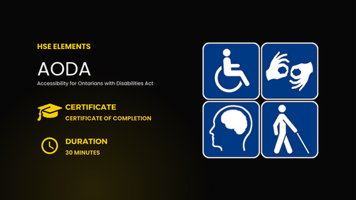 AODA (Accessibility for Ontarians with Disabilities Act) | HSEElements