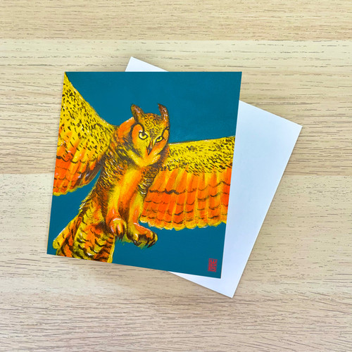 WINGED TIGER Note Card | WesleyBowersCreative