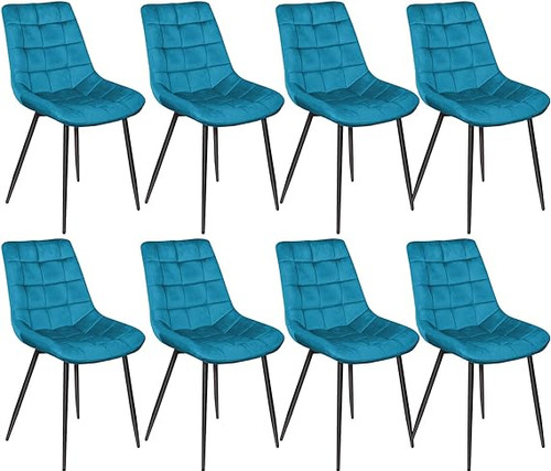 Set of 8 dining chairs velvet Free delivery | Mcafee S