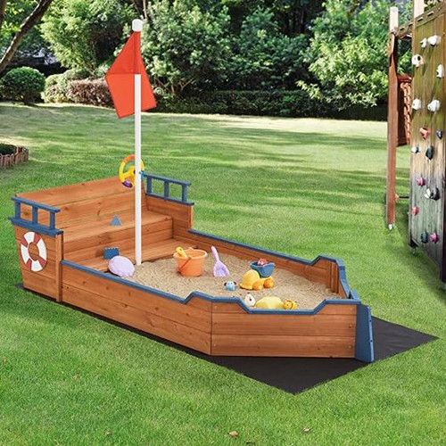Pirate Ship Sandpit Wooden Sandpit, | Mcafee S