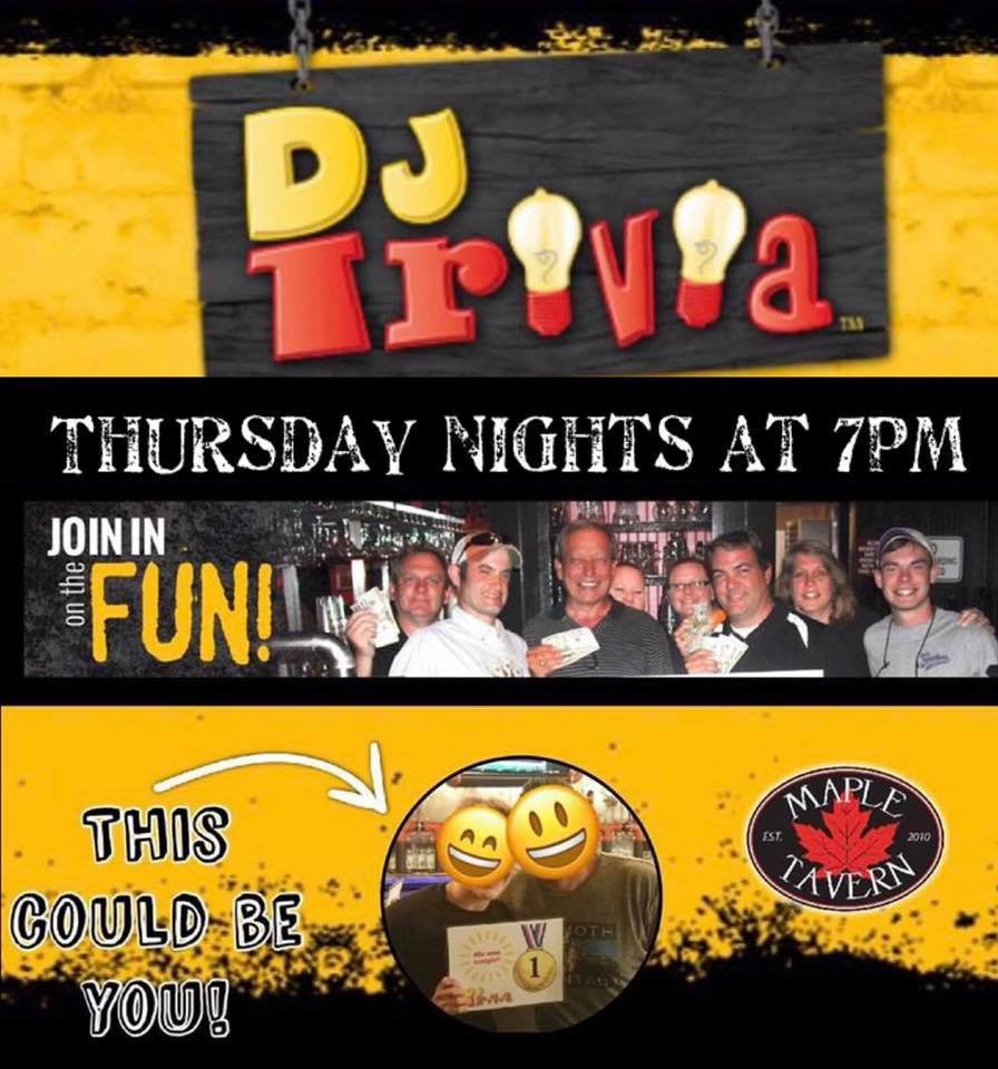 DJ TRIVIA Thursday Nights 7pm Mapletavern dj-trivia-thursday-nights-7pm-mapletavern