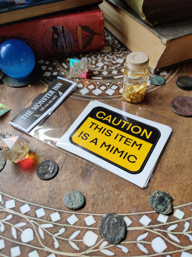 1 Mimic Warning Sticker | TheMonsterInn