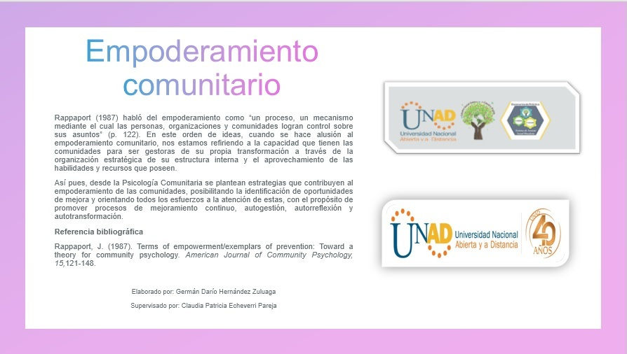 El Empoderamiento Comunitario