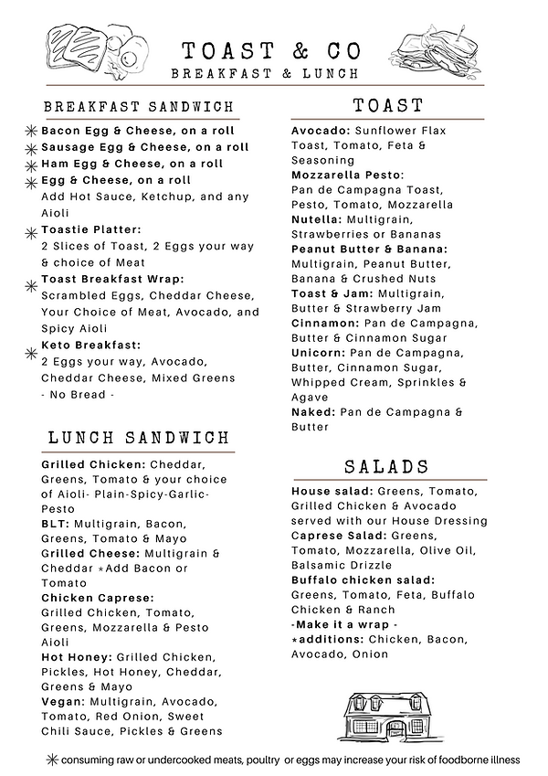 Our Menu | toastandco | Breakfast & Lunch | Coffee & Espresso | Smoothies