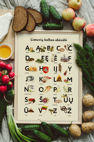 "Lithuanian Alphabet" Poster (unframed) | makeheadsturn