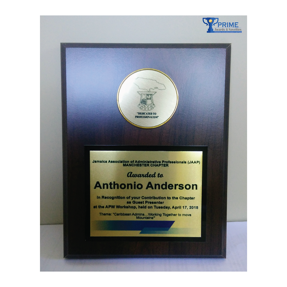 Plaque | Awards | Prime Awards and Novelties