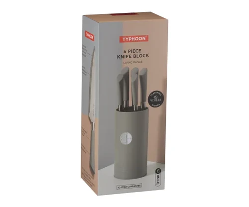 Typhoon Living Grey Knife Block Set | Duke Essentials, Lewisham